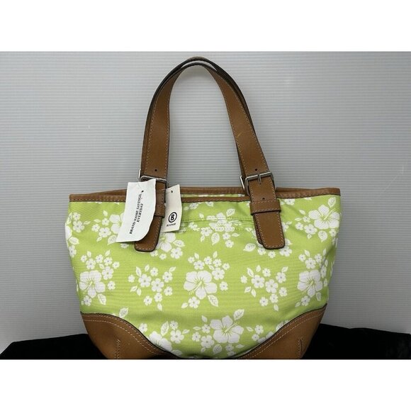 Bogner | Bags | Bogner Canvas Leather Tote Handbag Purse Nwt Summer ...